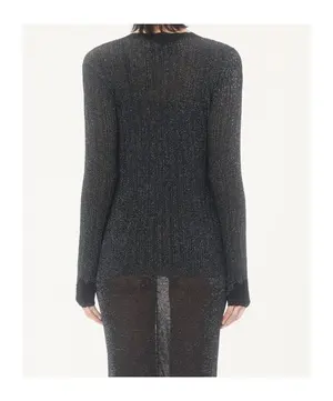 Valentino Garavani Lurex Knit Cardigan With Lace Trim