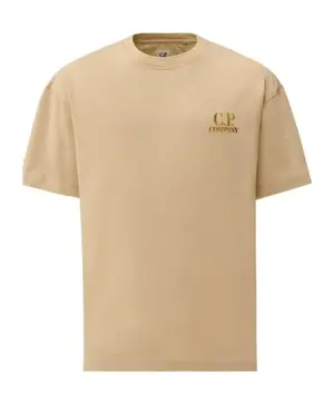 C.P. COMPANY Logo Printed Crewneck T-shirt - Nude