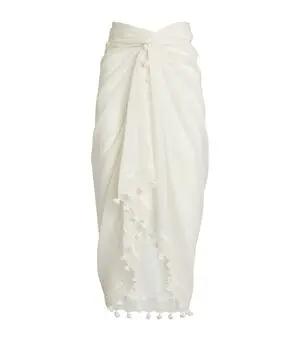 Melissa Odabash Tasseled Pareo Scarf