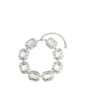 SELF-PORTRAIT Crystal Embellished Necklace - Silver