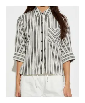 RAG  BONE Rag & Bone Striped Shirt With Lapel And Button Closures