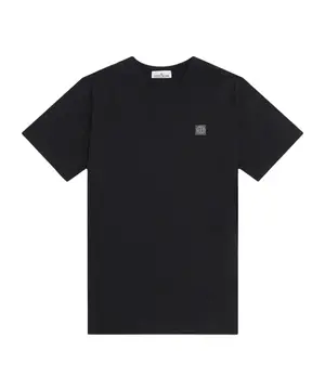 Stone Island Logo Patch Crewneck T-shirt - Black