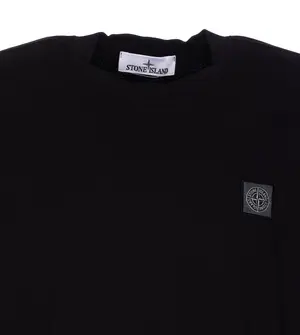Stone Island Logo Patch Crewneck T-shirt - Black