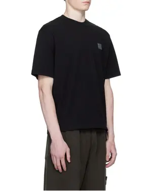 Stone Island Logo Patch Crewneck T-shirt - Black