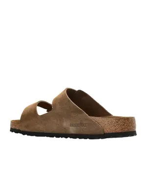 BIRKENSTOCK Arizona Soft Footbed Leather Sandals With Adjustable Straps - Brown
