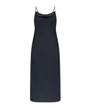 ALLSAINTS Hadley Slip Dress With Draped Neckline - Navy Blue