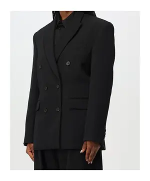 Wardrobe.NYC Double-breasted Wool Blazer - Black