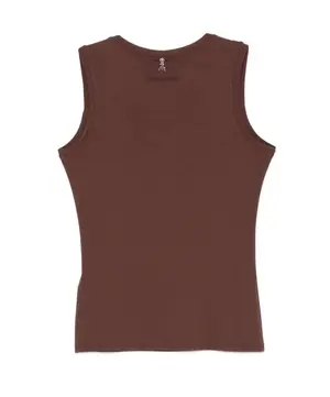 Patrizia Pepe Sleeveless Round Neck Top - Red