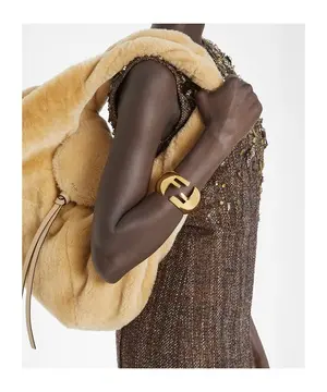 Fendi Gold-finish Metal Bracelet With Sphera Cut-out Motif