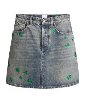 Dior Embroidered Clover Mini Skirt