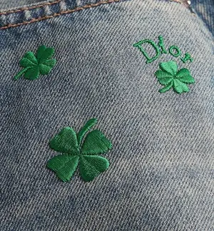 Dior Embroidered Clover Mini Skirt