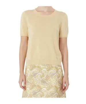 Max Mara Crew Neck Short-sleeved Knit Sweater