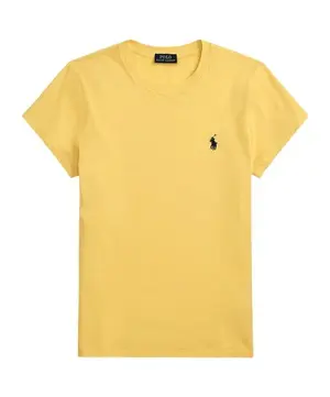 Polo Ralph Lauren Crewneck T-shirt With Embroidered Logo - Yellow