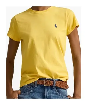 Polo Ralph Lauren Crewneck T-shirt With Embroidered Logo - Yellow