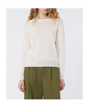 Max Mara Crewneck Knitted Jumper - Ecru