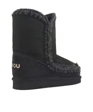 Mou Logo Detail Boots - Black
