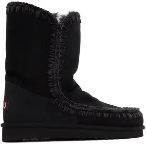 Mou Logo Detail Boots - Black