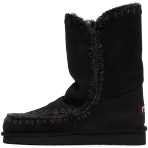 Mou Logo Detail Boots - Black