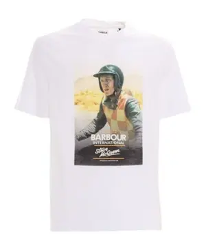 Barbour Nicholl Steve Mcqueen Graphic T-shirt - White