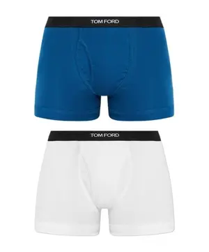 TOM FORD Contrast Waistband Boxers - Blue