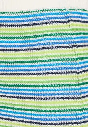 Casablanca Striped Knit Skirt - White