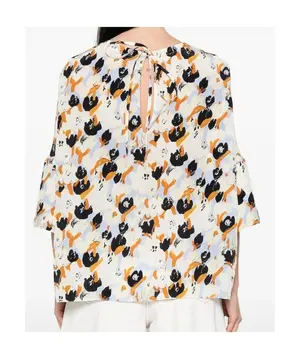 Marni Floral Pattern Short-sleeve Blouse