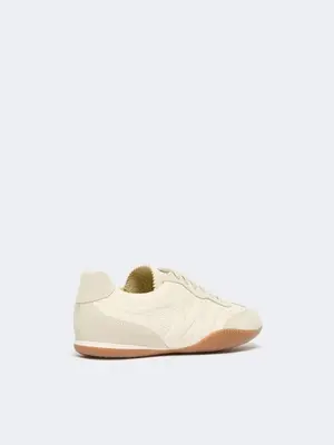 Max Mara Grain Leather Flat Sneakers