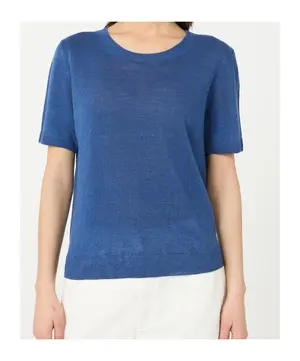 Max Mara Crew-neck T-shirt With Short Sleeves And Ribbed Hem