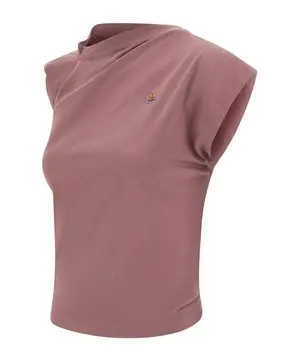 VIVIENNE WESTWOOD One-shoulder Embroidered Orb Top - Rose