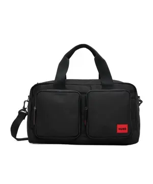 Hugo Boss Logo Double Handle Travel Bag - Black