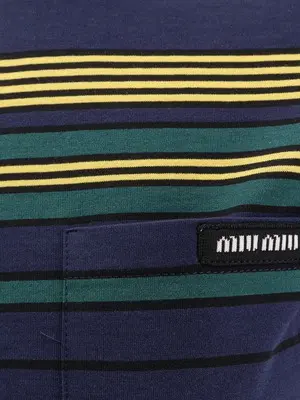 Miu Miu Short Sleeve Striped T-shirt