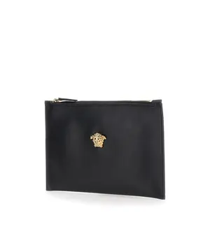 Versace Medusa Plaque Zipped Pouch
