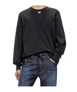DIESEL® T-madjust-ls-tr Long Sleeved T-shirt - Black