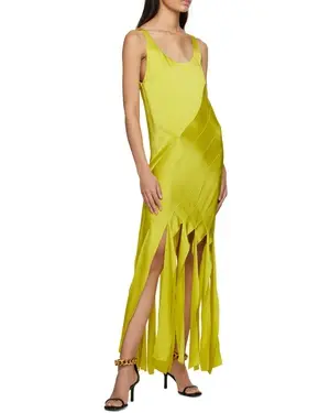 Stella McCartney Sleeveless Fringed Hem Dress