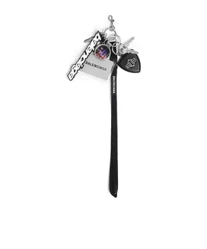 Balenciaga Keychain Badge Full Charms In Multicolor - Black