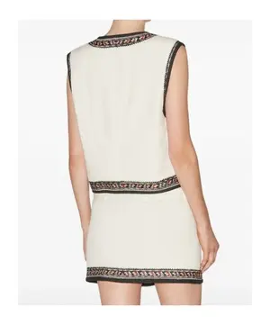 Isabel Marant Étoile Sleeveless Geometric Embroidered Gilet