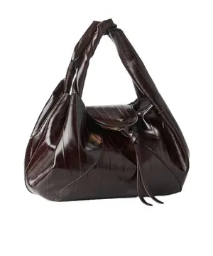 Fendi Hagfish Leather Bag - Chestnut
