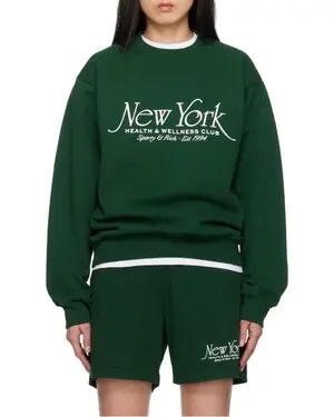 SPORTY  RICH Sporty & Rich Crew Neck Sweatshirt With Printed Logo