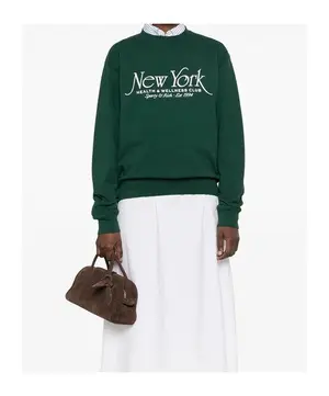 SPORTY  RICH Sporty & Rich Crew Neck Sweatshirt With Printed Logo