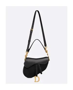 Dior Saddle Bag With Strap - Black