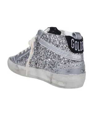 GOLDEN GOOSE Mid-star Glitter Sneakers - Gray