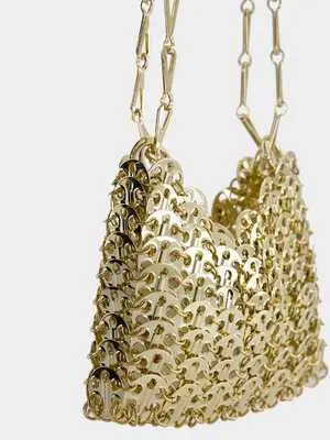 Rabanne 1969 Iconic Nano Shoulder Bag - Gold