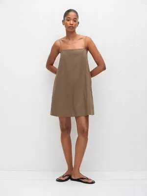 Matteau Birch Square Cami Mini Dress In Birch - Brown