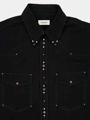 LEMAIRE Crepe Cotton Studded Shirt