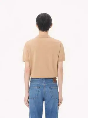 Valentino Garavani Wool Polo With Vlogo Embroidery - Beige