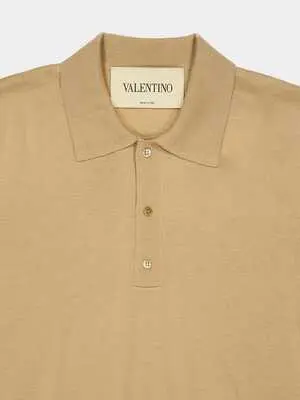 Valentino Garavani Wool Polo With Vlogo Embroidery - Beige