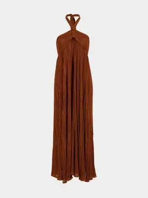 Zimmermann Indra Halter Maxi Dress - Brown