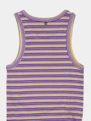 Rabanne Striped Viscose Jersey Tank Top - Multicolour