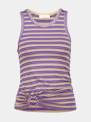 Rabanne Striped Viscose Jersey Tank Top - Multicolour