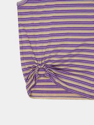 Rabanne Striped Viscose Jersey Tank Top